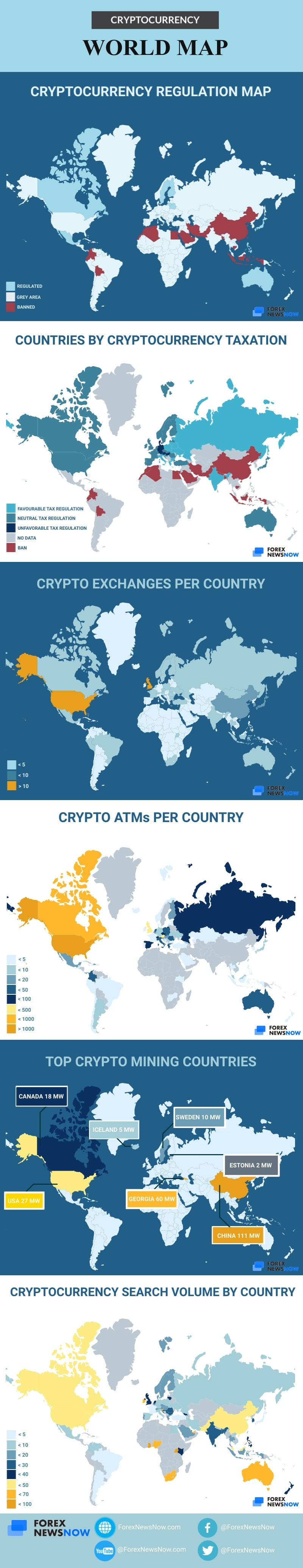 Cryptocurrency world map
